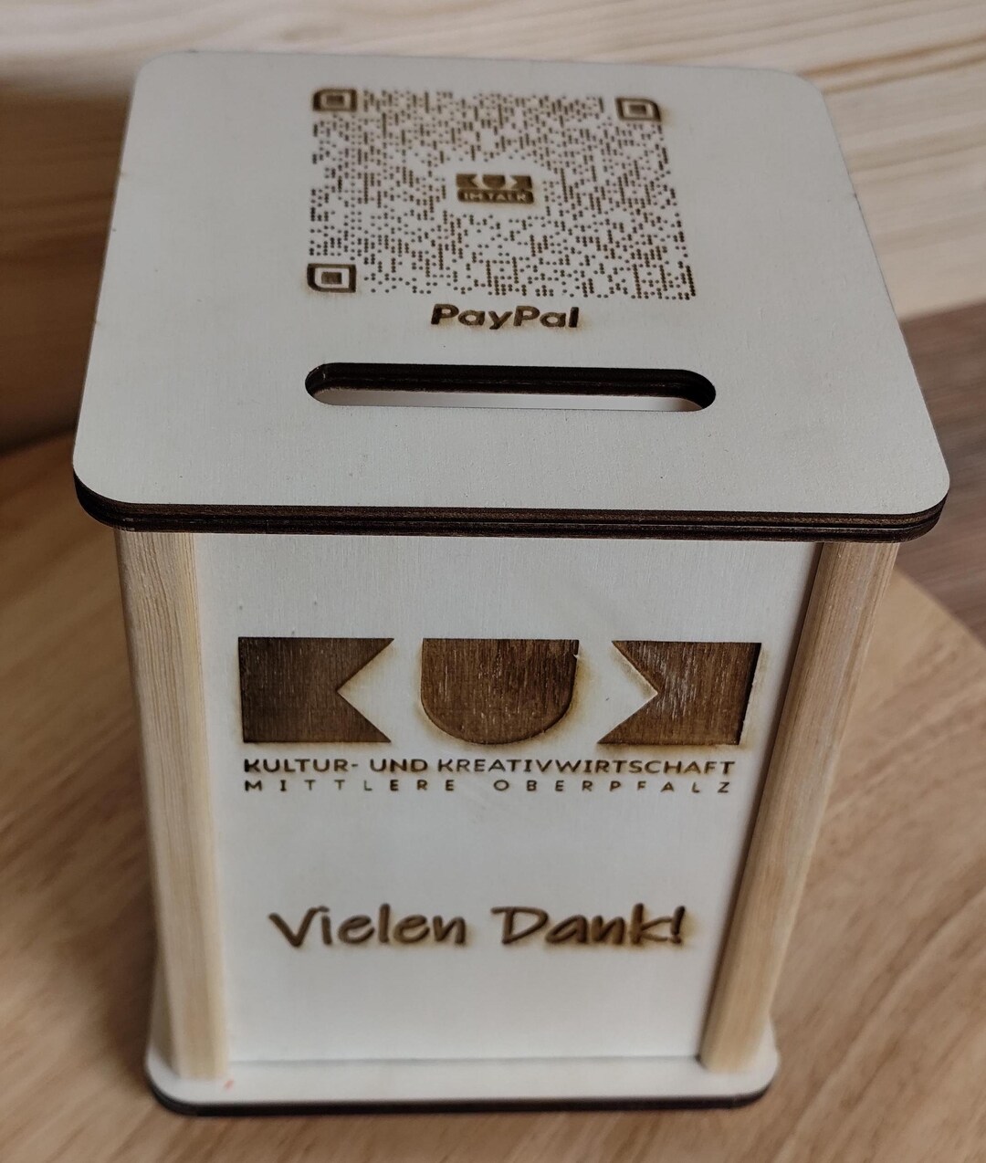 Personalized Donation Box, Tip Box, Charity Box With QR Code - Etsy