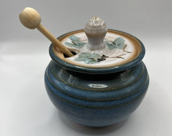 Large Pottery Honey Pot - Etsy