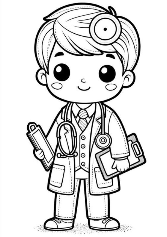 Little Doctors Coloring Book | Fun & Educational Medical-themed ...