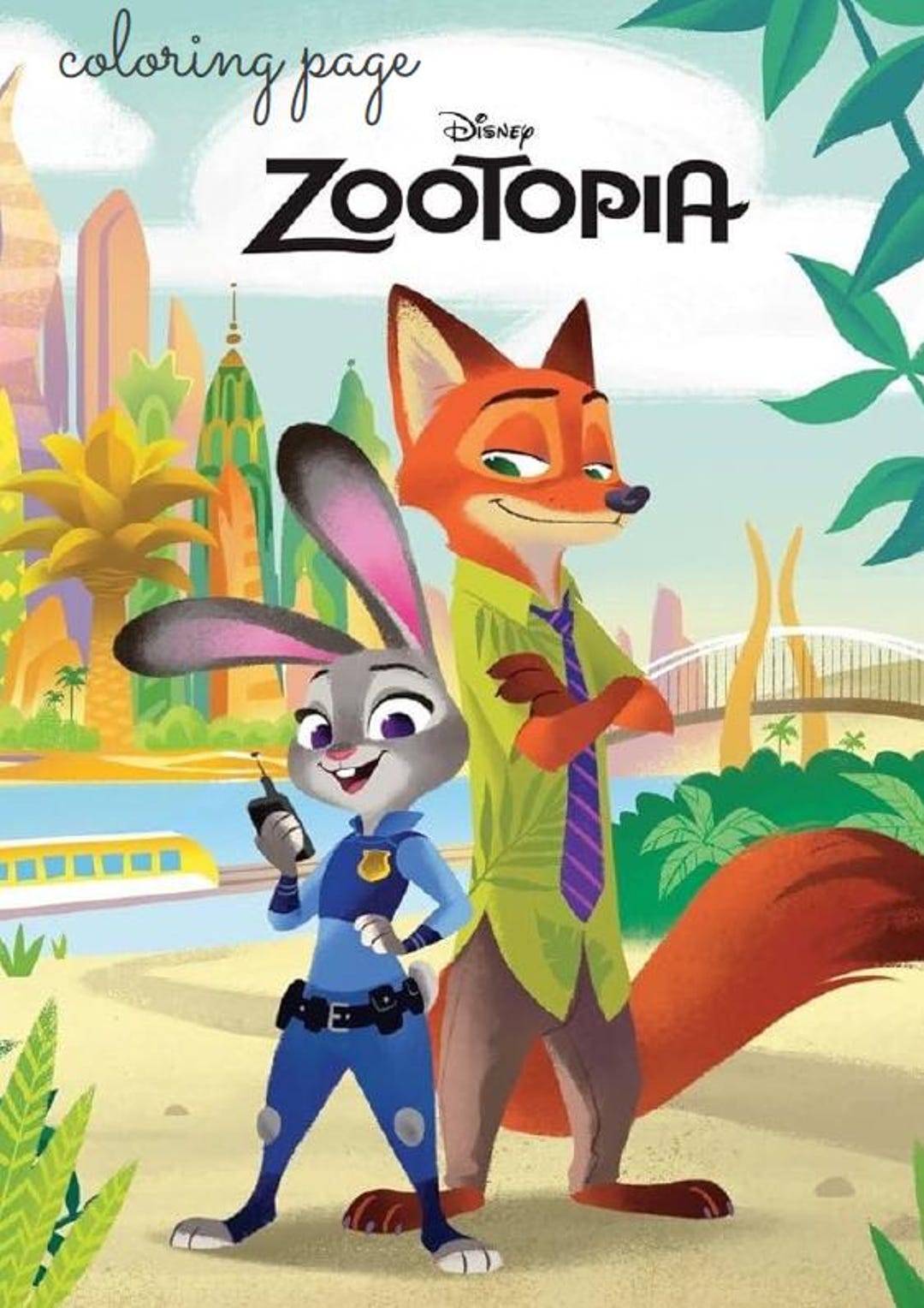 Zootopia Coloring Pages Fun and Detailed Illustrations for Adults and ...