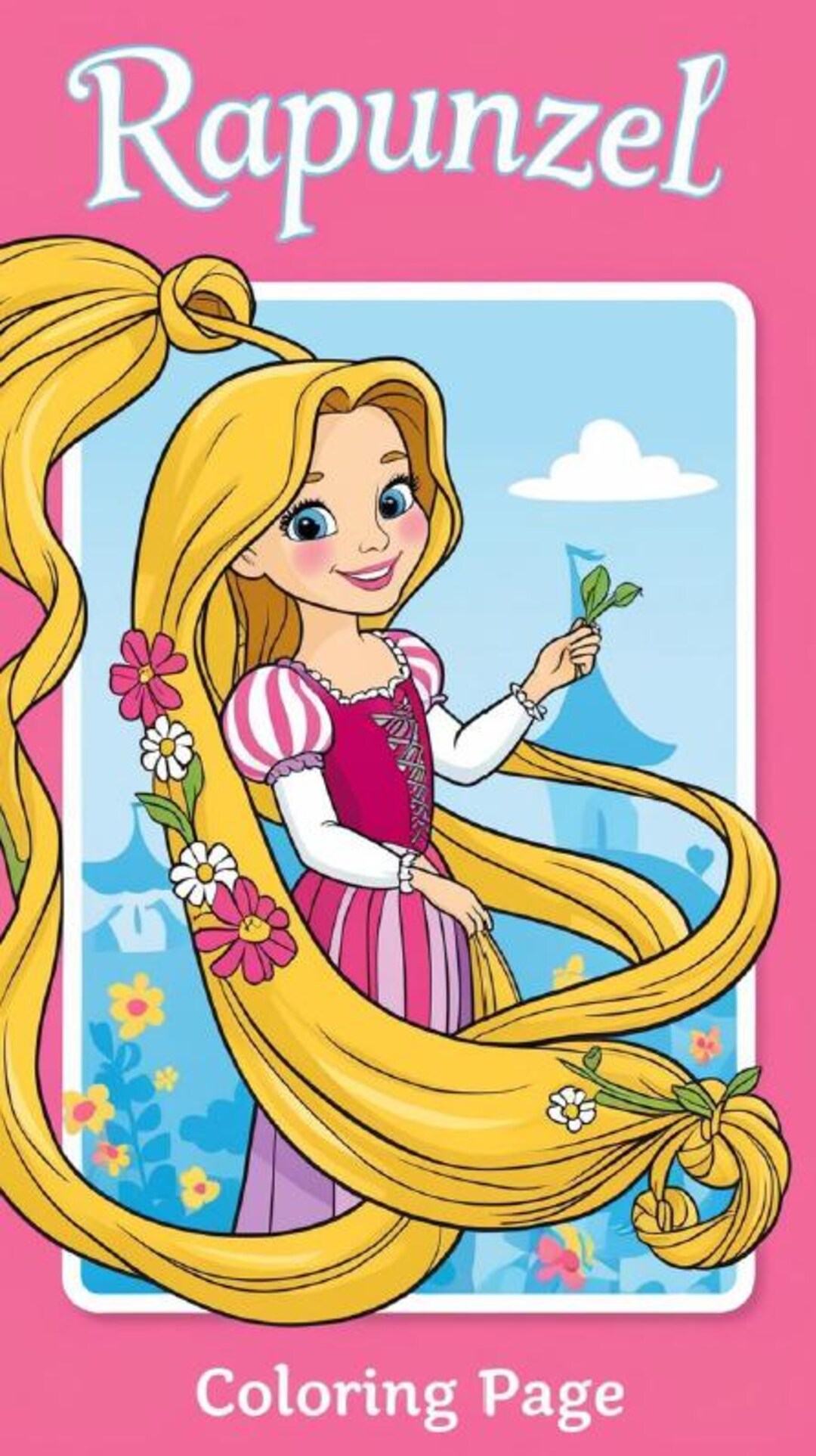 Tangled Coloring Book Fairy Tale Characters for Kids | Printable ...