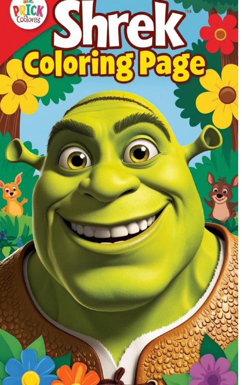 SHREK Coloring Page – Digital Download – Fun for Kids & Adults - Etsy