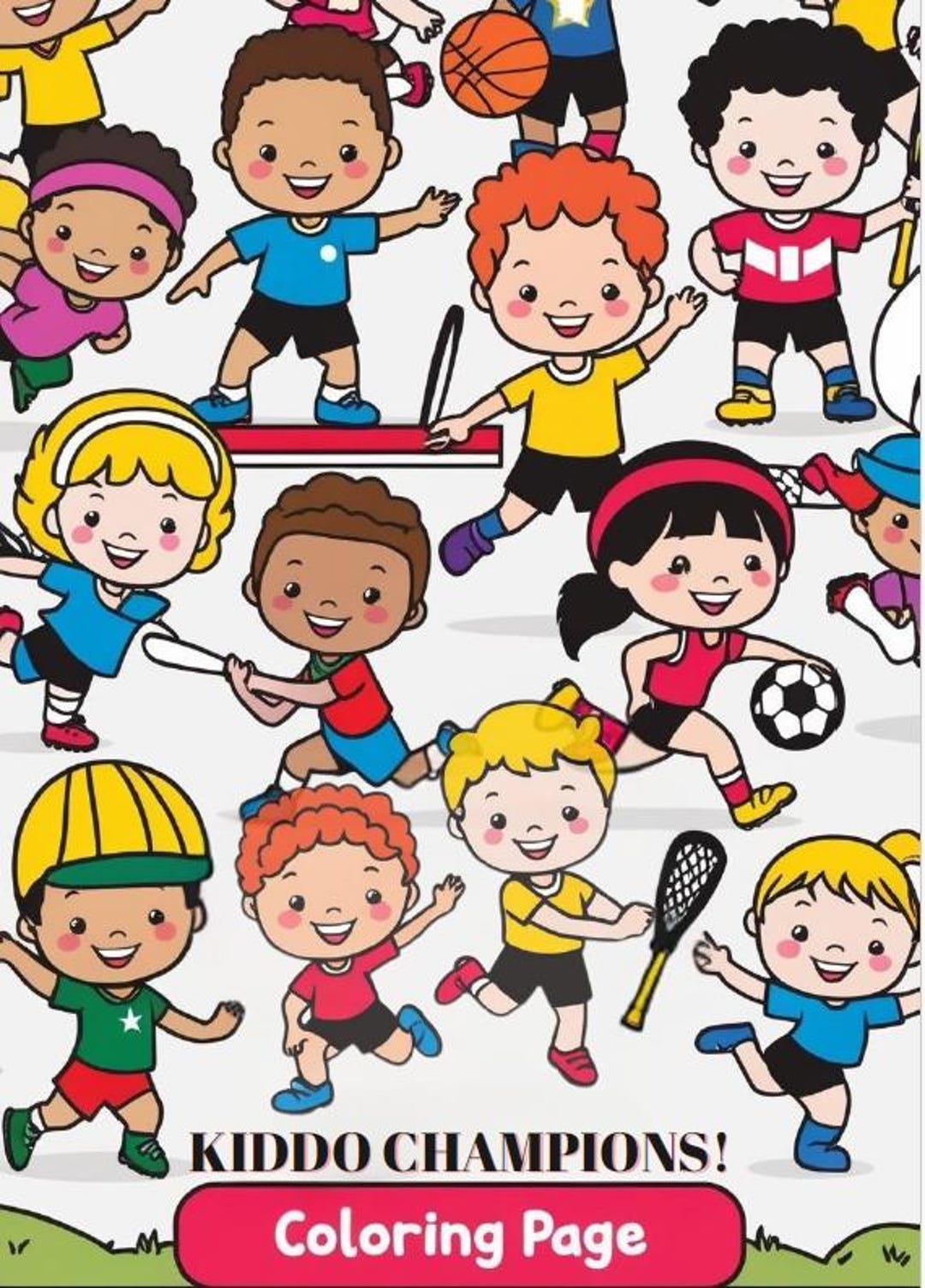 Little Champions: Mini Athletes Coloring Book | Fun & Educational ...