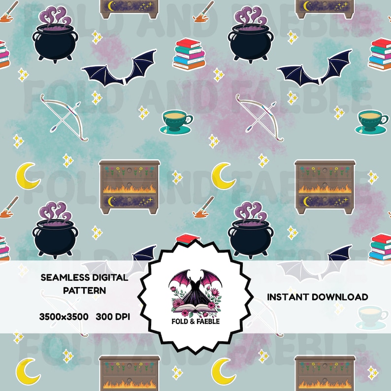 Velaris ACOTAR Inspired Seamless Pattern | Fantasy Romance Bookish ...