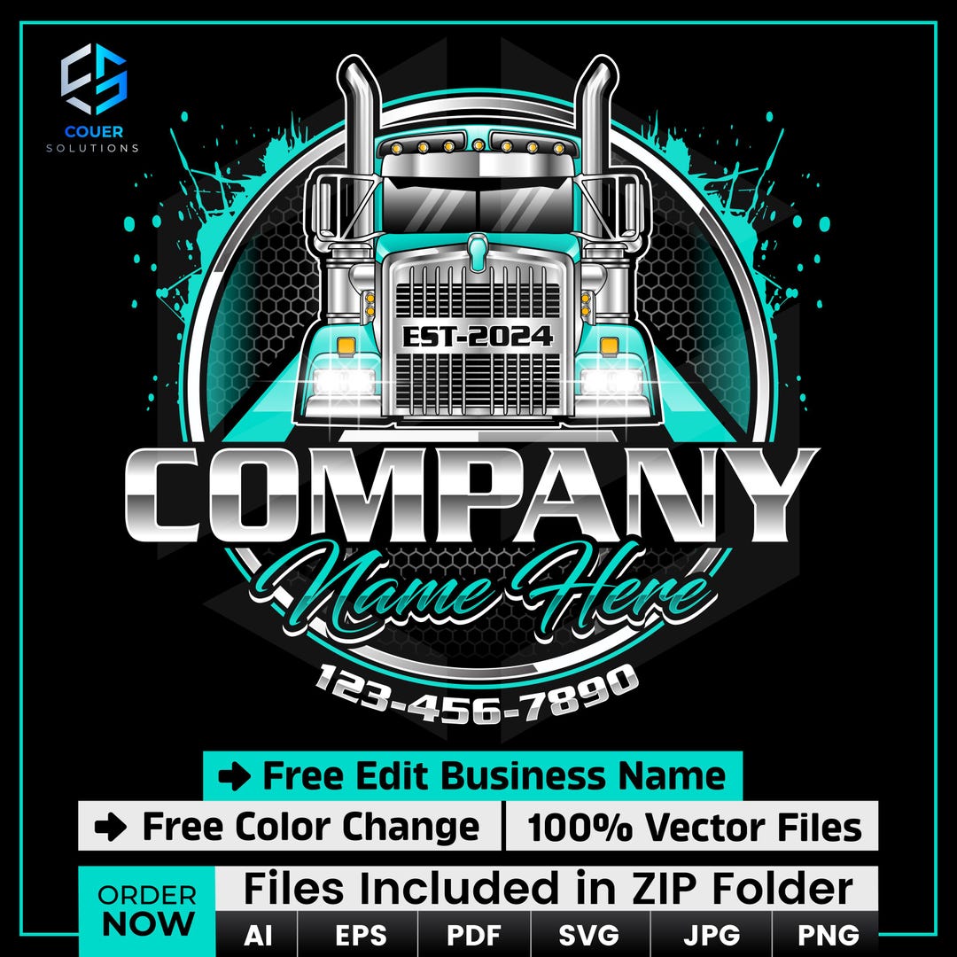 Semi Trucking Logo, Kenworth Logo, Big Rig Logo, Trucker Design, Diesel ...