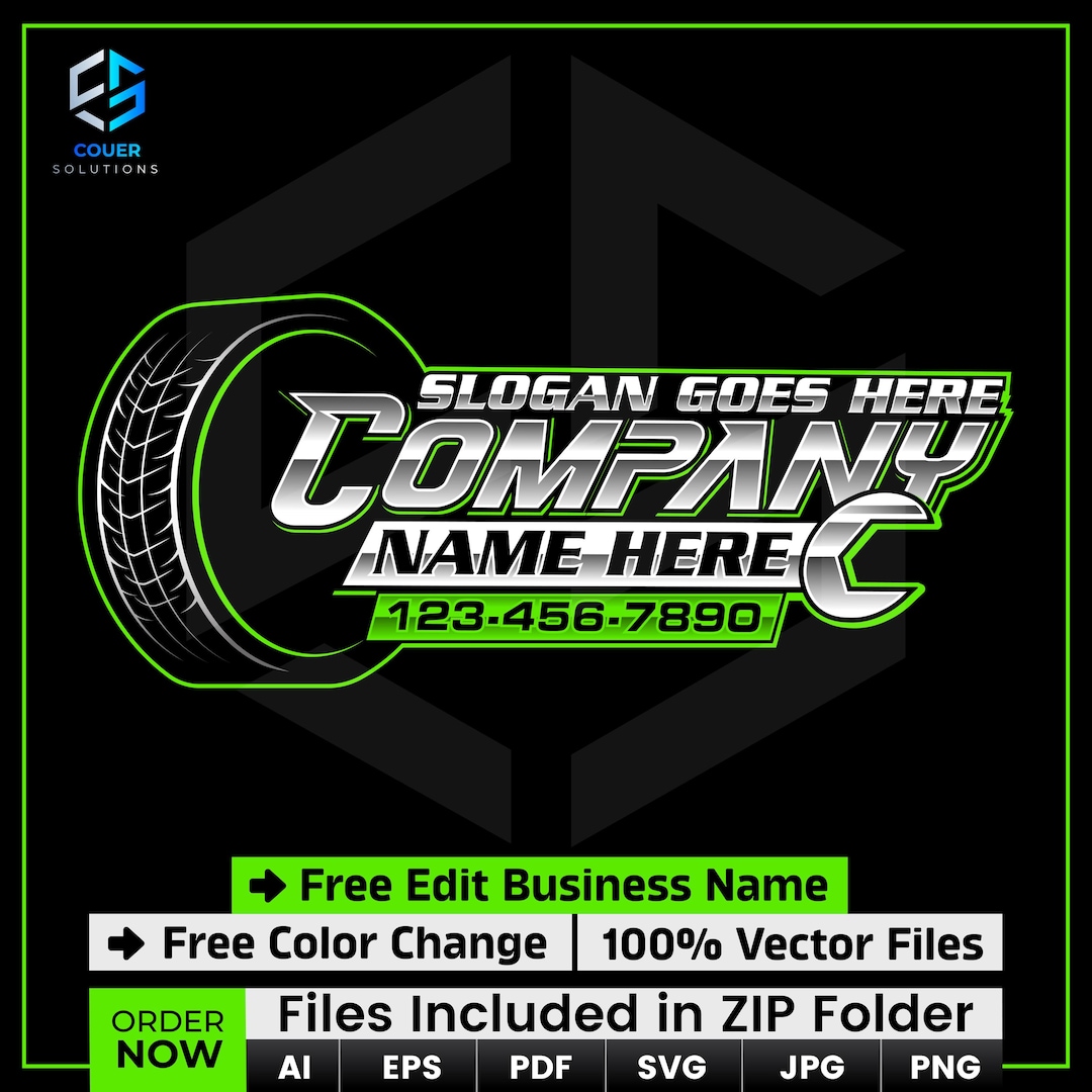 Custom Racing Logo, Automotive Logo, Car Garage Logo, Tire Shop Logo ...