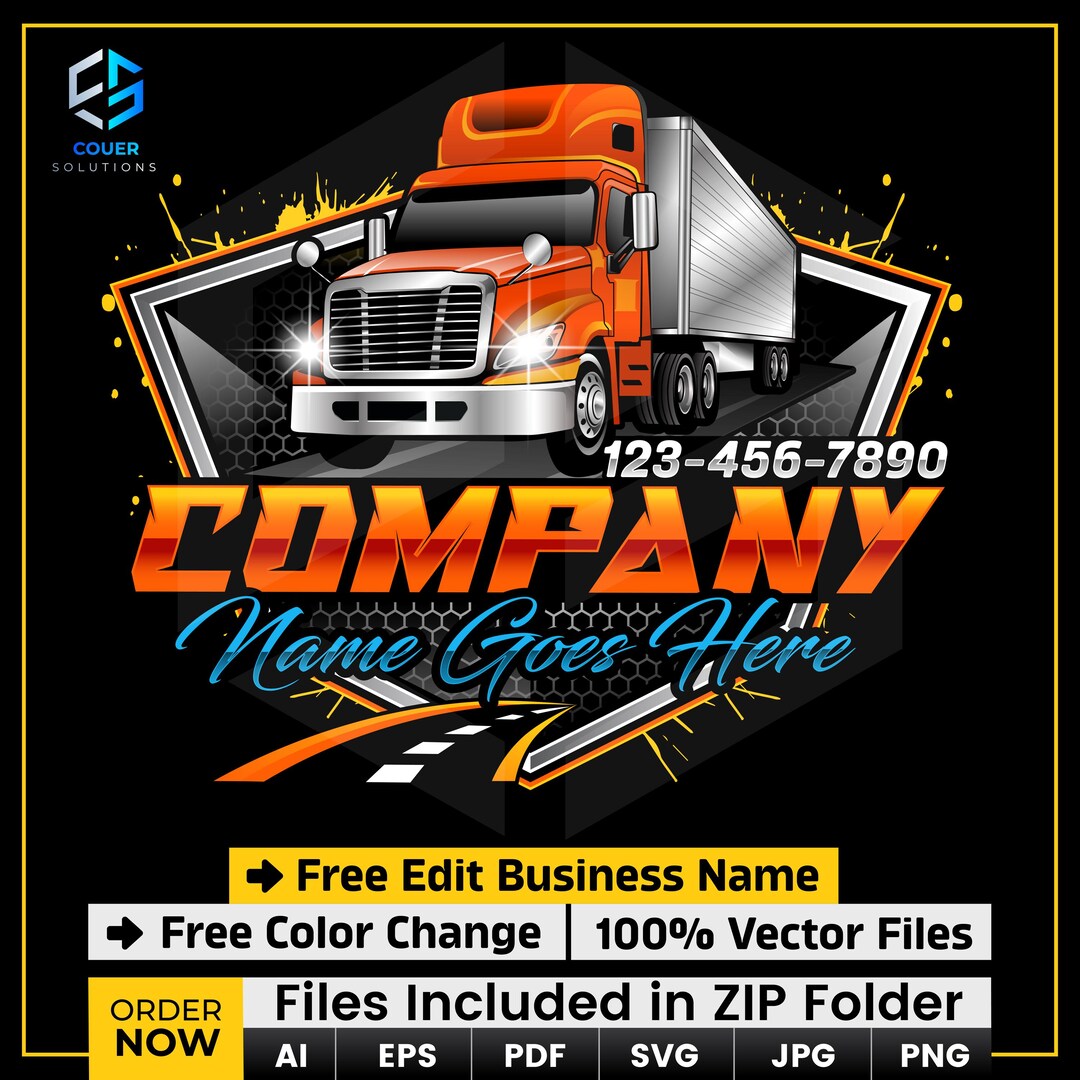 Freightliner Trucking Logo Svg, Logistics Transport Logo, Semi Truck ...