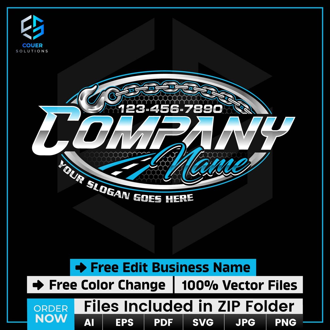 Professional Tow Truck Service Logo Design, Towing Truck Logo Png, Tow ...