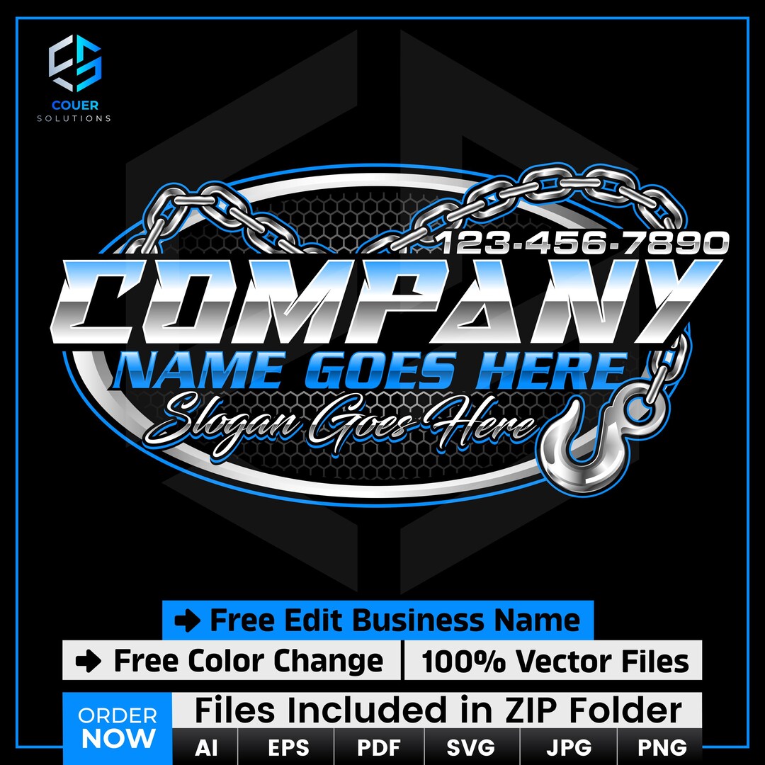 Professional Tow Truck Logo Svg, Towing Logos, Towing Truck Logo, Tow ...