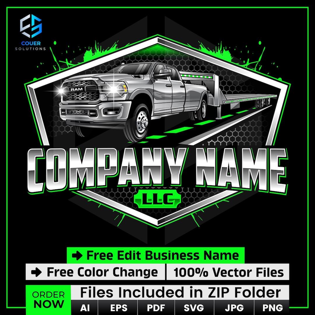 Hotshot Trucking Logo, Hot Shot Logo, Transportation Logo, Pickup Truck ...