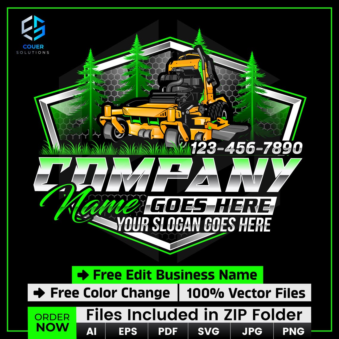 Lawn Care Lawn Mower Logo Design, Landscaping Logo, Landscape ...