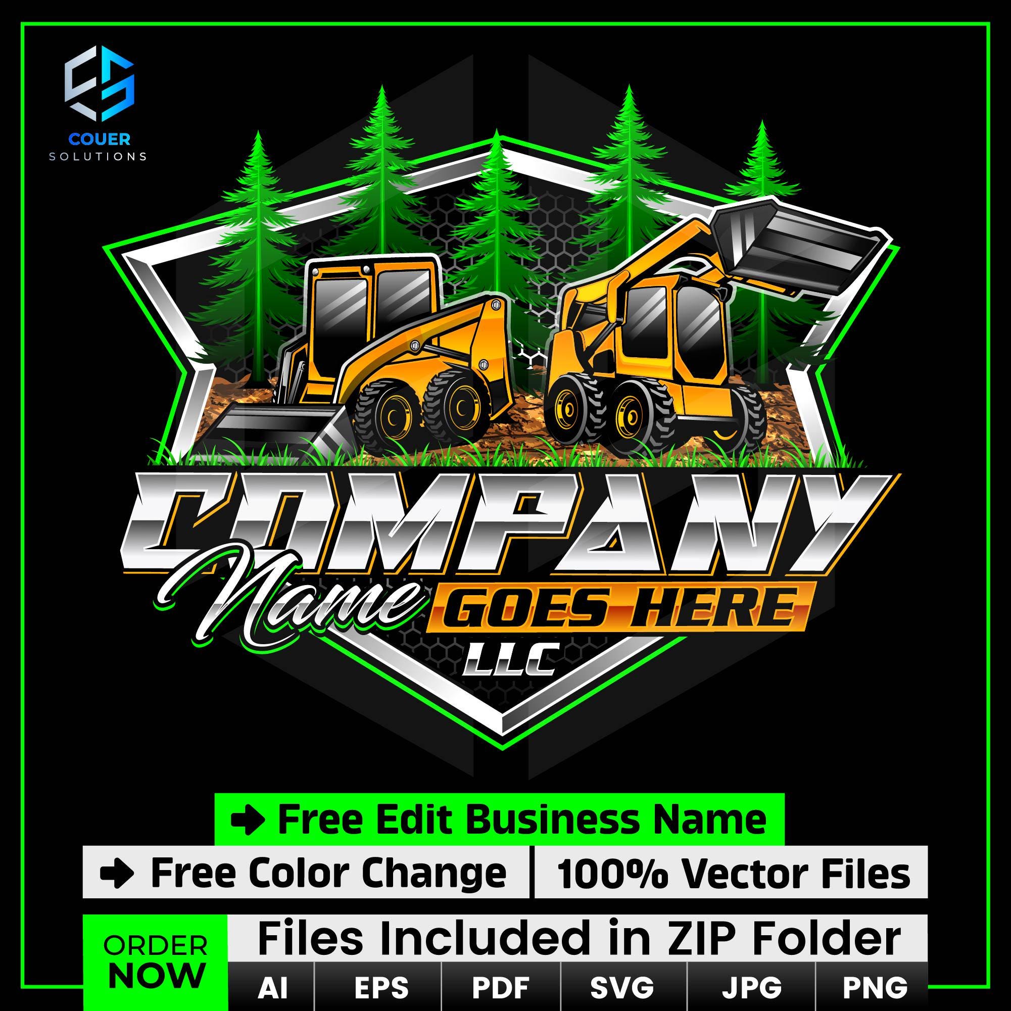 Skid Steer Excavator Logo Png, Skid Steer Loader Logo, Skid Steer Heavy ...