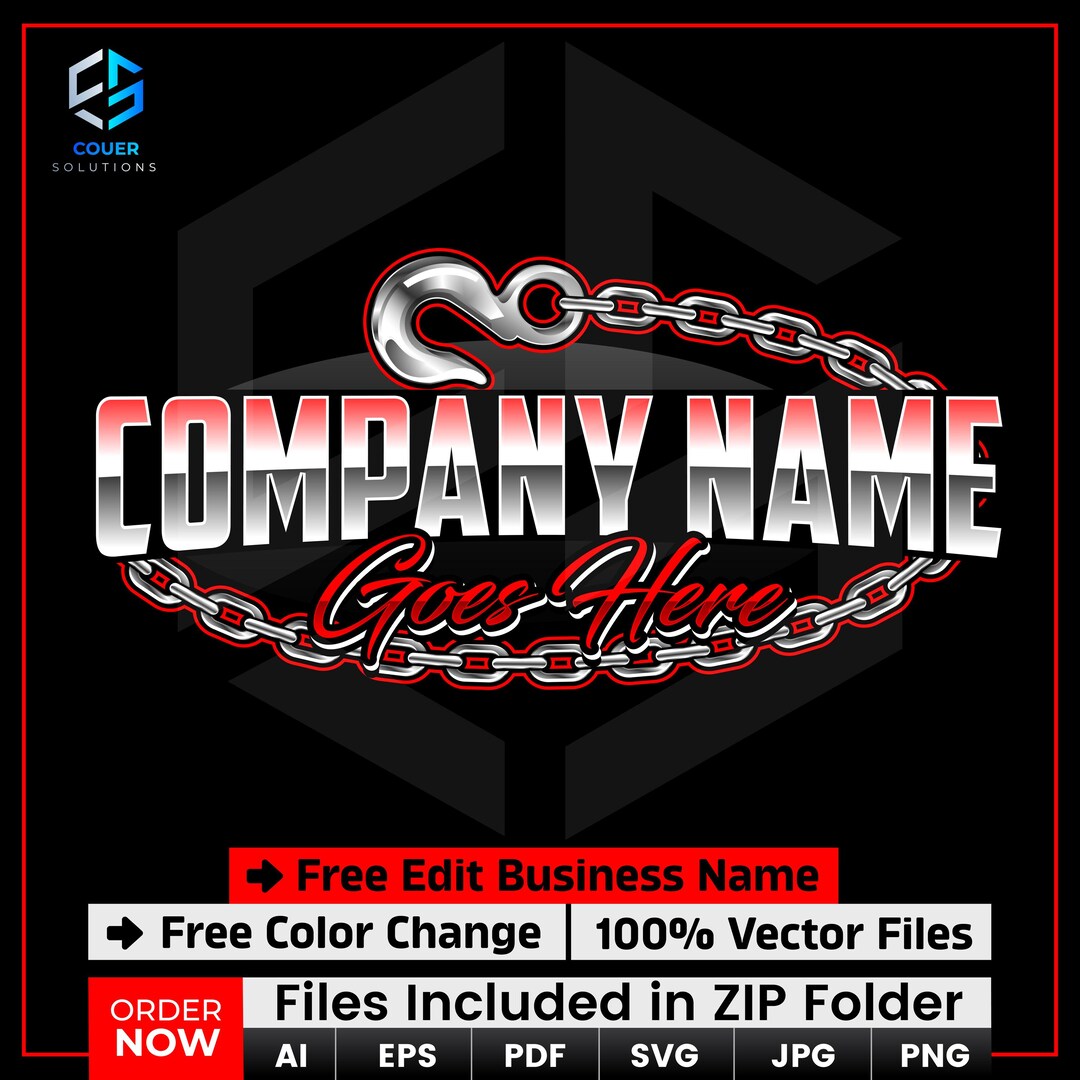 Custom Towing Logo, Tow Truck Logo, Tow Car Logo, Trucking Logo, Car ...