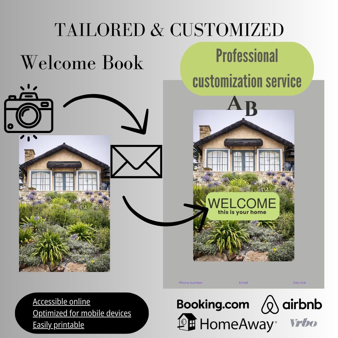 Custom Airbnb, Custom Airbnb Sign, Custom Binder, Custom Guest Book ...