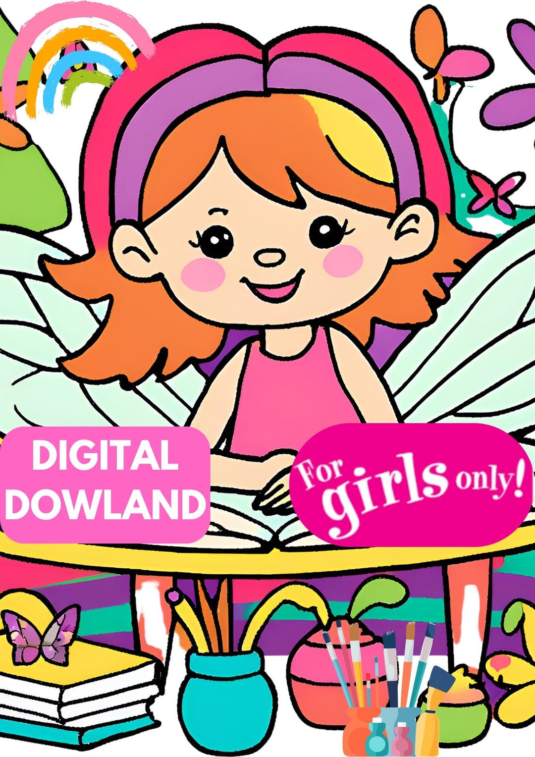 Coloring Pages for Girls, 8 Coloring Pages, Princess Coloring Sheets ...
