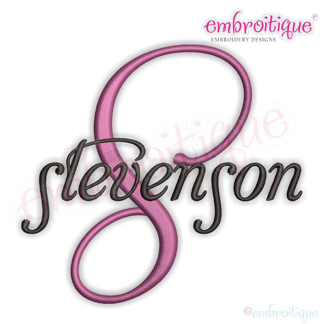 Stevenson Monogram Font Set - BX FILES INCLUDED Machine Embroidery Font ...
