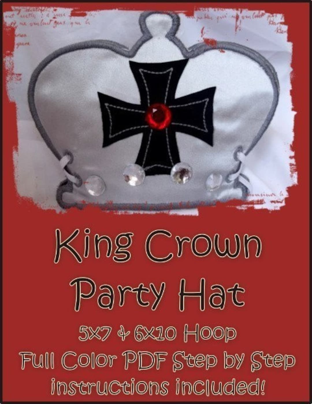 ITH Prince or King Crown Party Hat- Instant Email Delivery Download ...