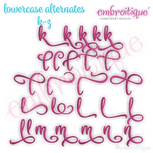 Penelope Set 6 - Calligraphy Script Monogram Alphabet Font F- Instant ...