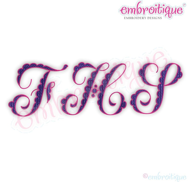 Fallyn Filled Monogram Font Set BX Files Included Instant | Etsy