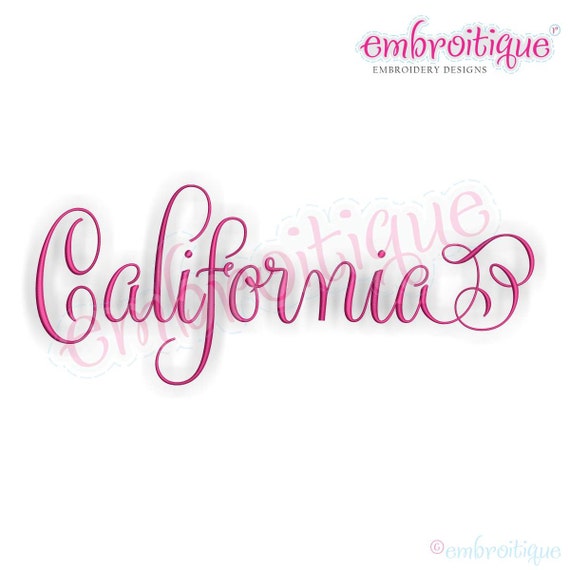 California Fancy Calligraphy Script 3 Instant Download | Etsy