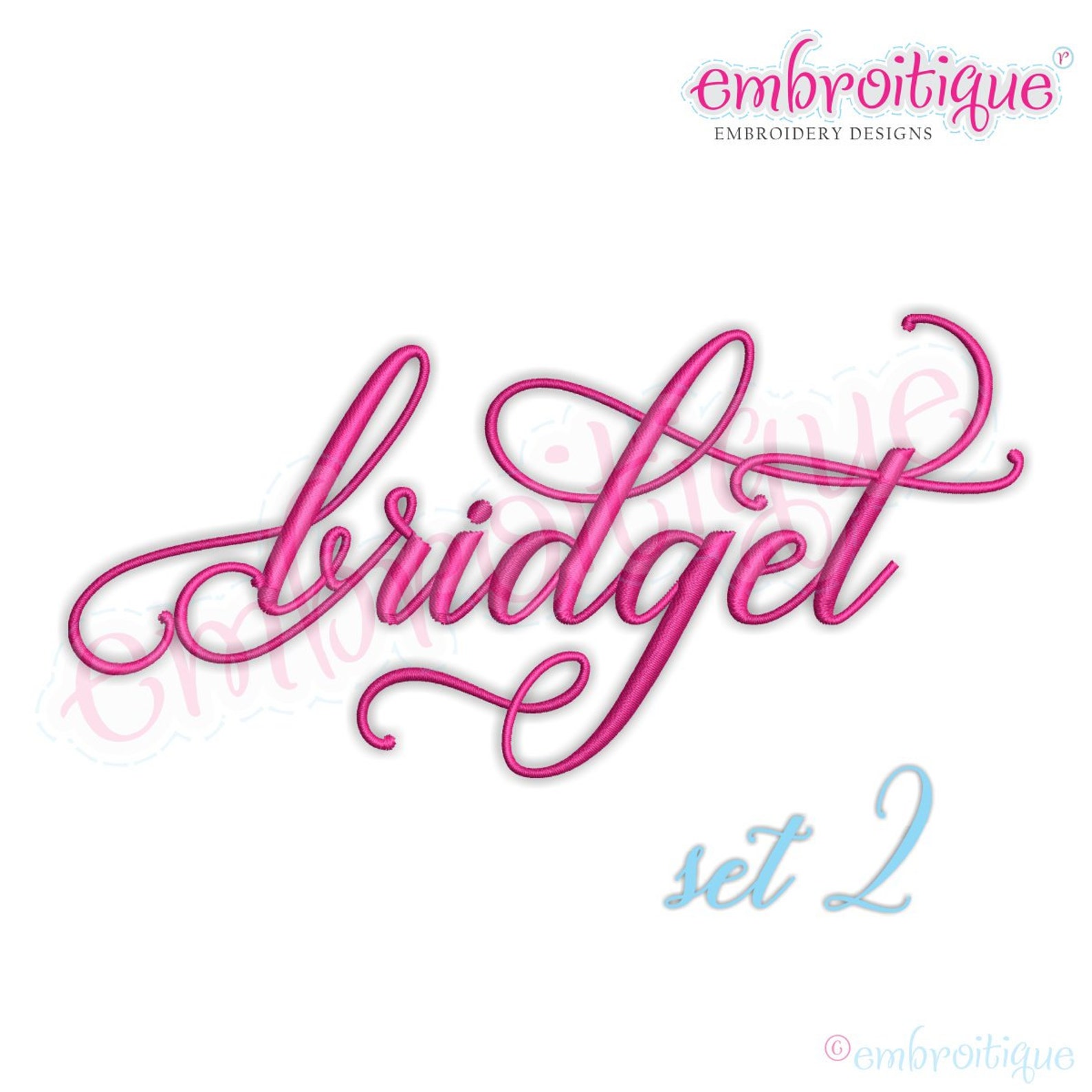 Bridget 2 Monogram Font Small BX Files Included Instant - Etsy