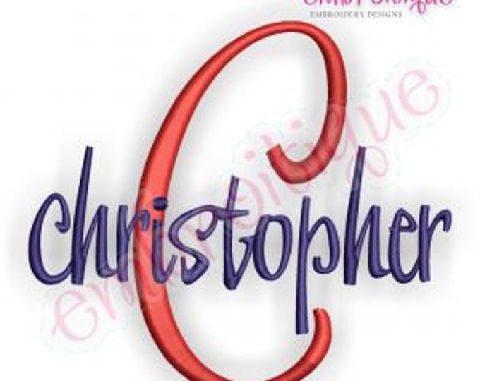 Christopher Whimsical Retro Brush Script Monogram Alphabet Set - Etsy
