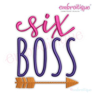 SIX Boss - Boy or Girl Sixth Birthday Instant Download Machine ...