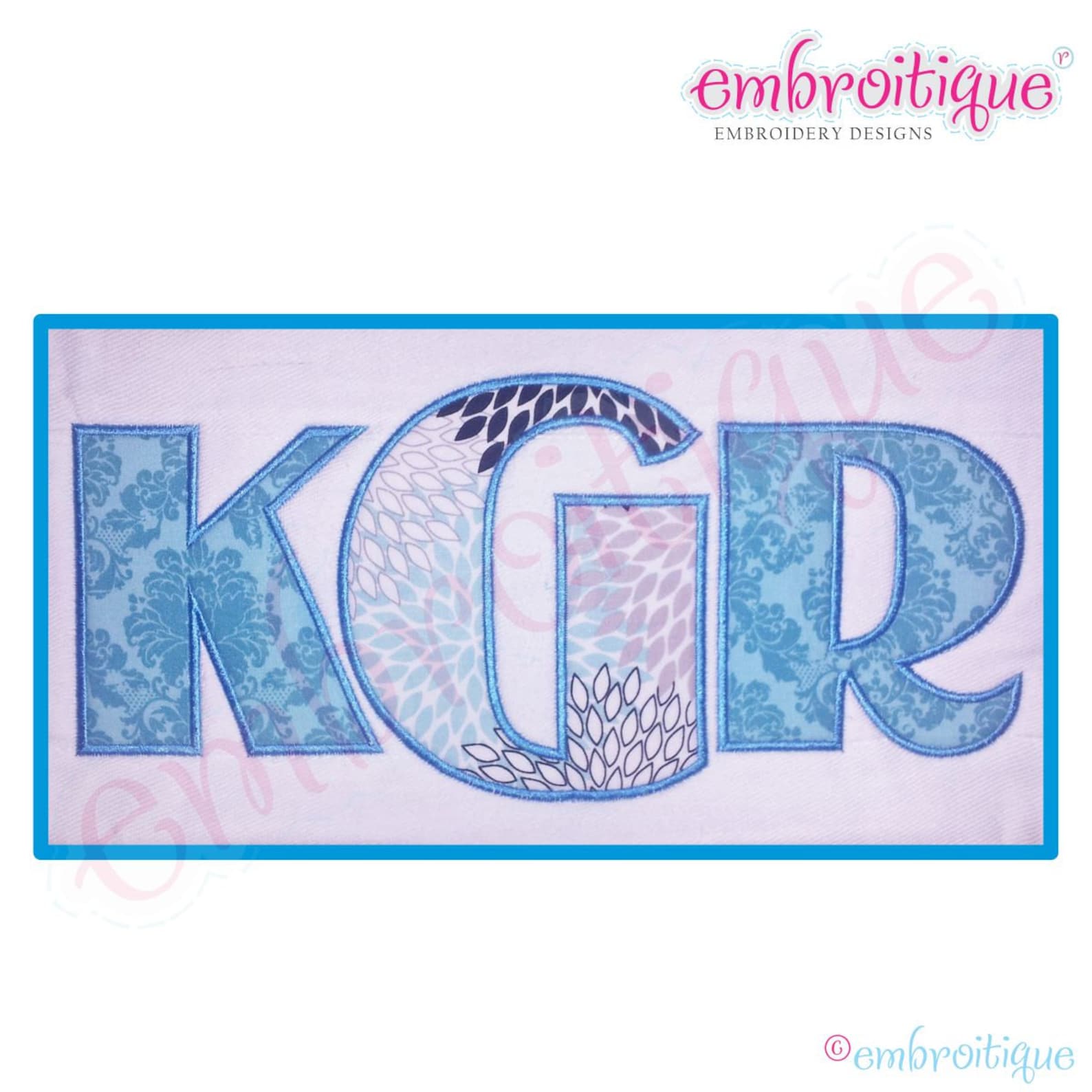 Taylor Applique Monogram Set Machine Embroidery Font | Etsy