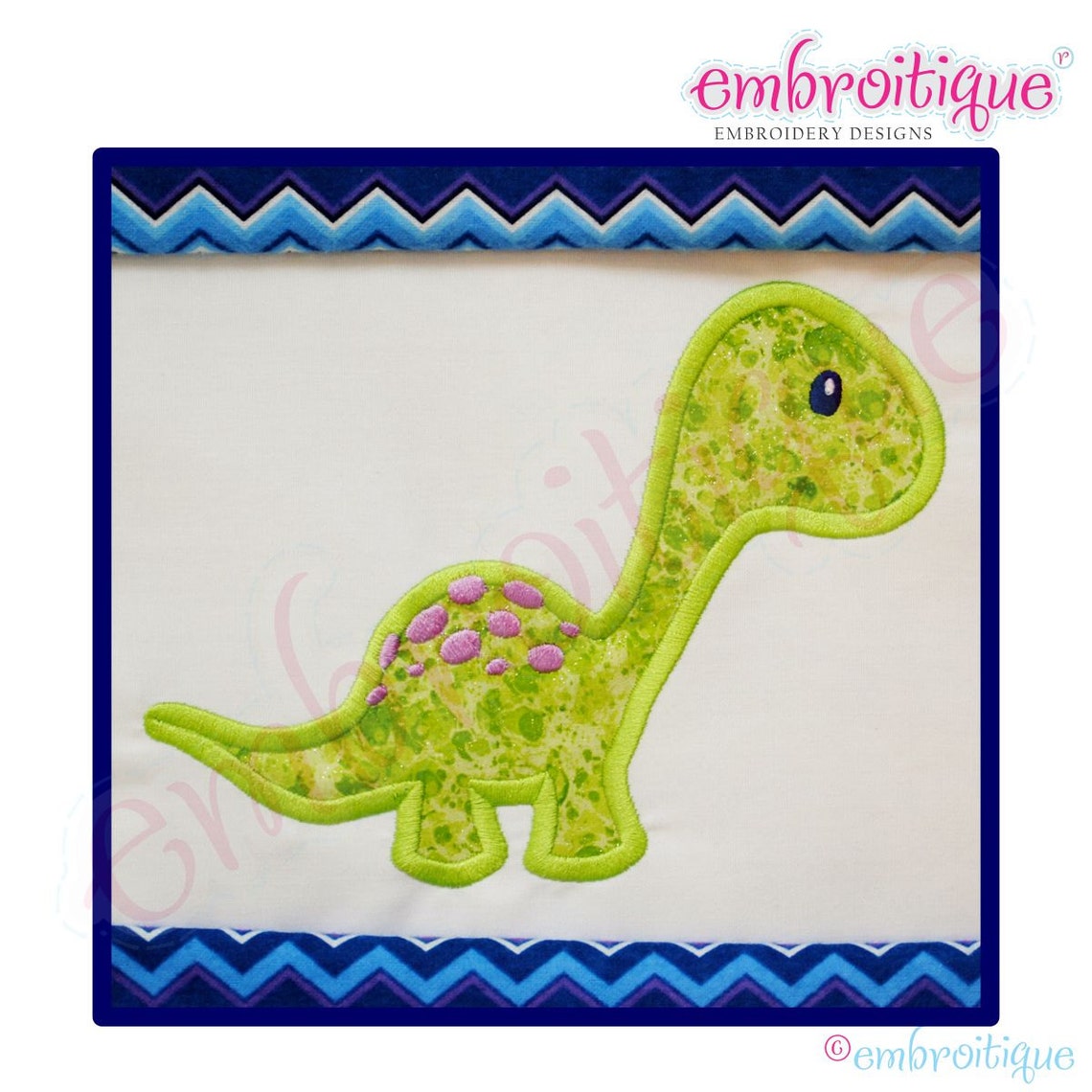 Long Neck Baby Dinosaur Applique Large Instant Email - Etsy
