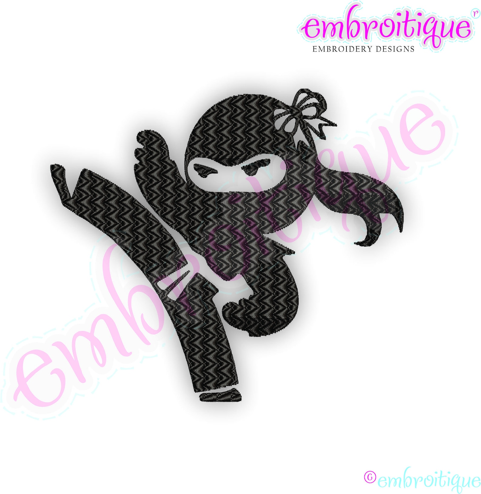 Ninja for Girls Girl Bow Ninja Karate Tae Kwan Do Jiu Jitsu | Etsy