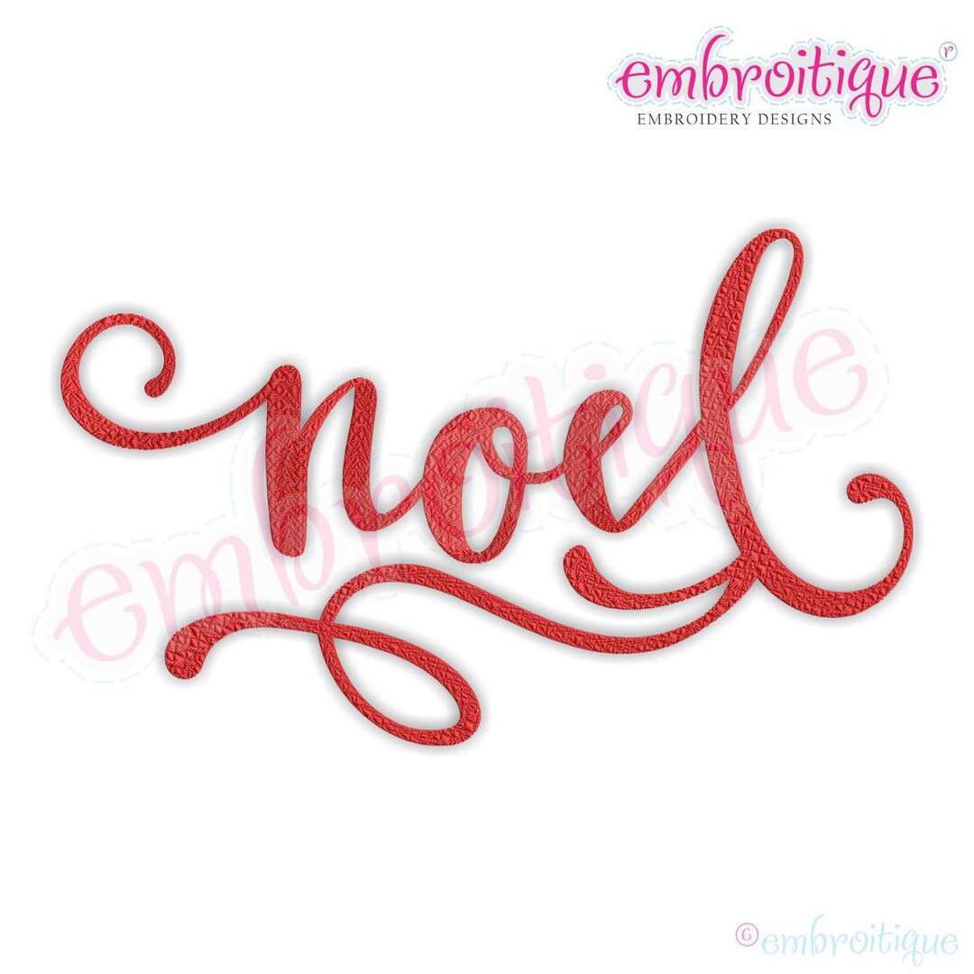Noel Script - Christmas - Holiday - Instant Download Machine Embroidery ...