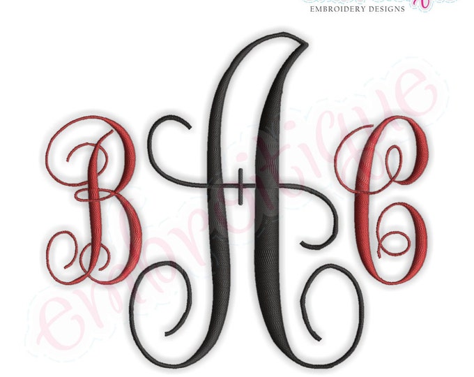 Fancy 1 Monogram Set Machine Embroidery Font Alphabet Letters - Etsy