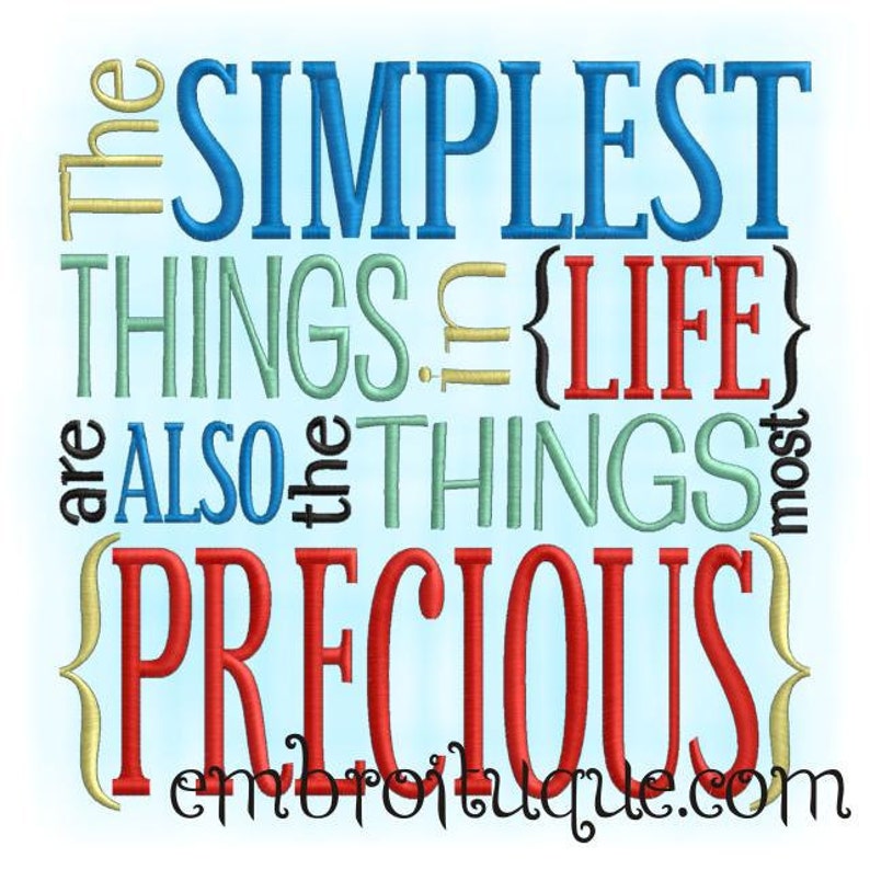 The Simplest Things in Life are also the things most Precious | Etsy