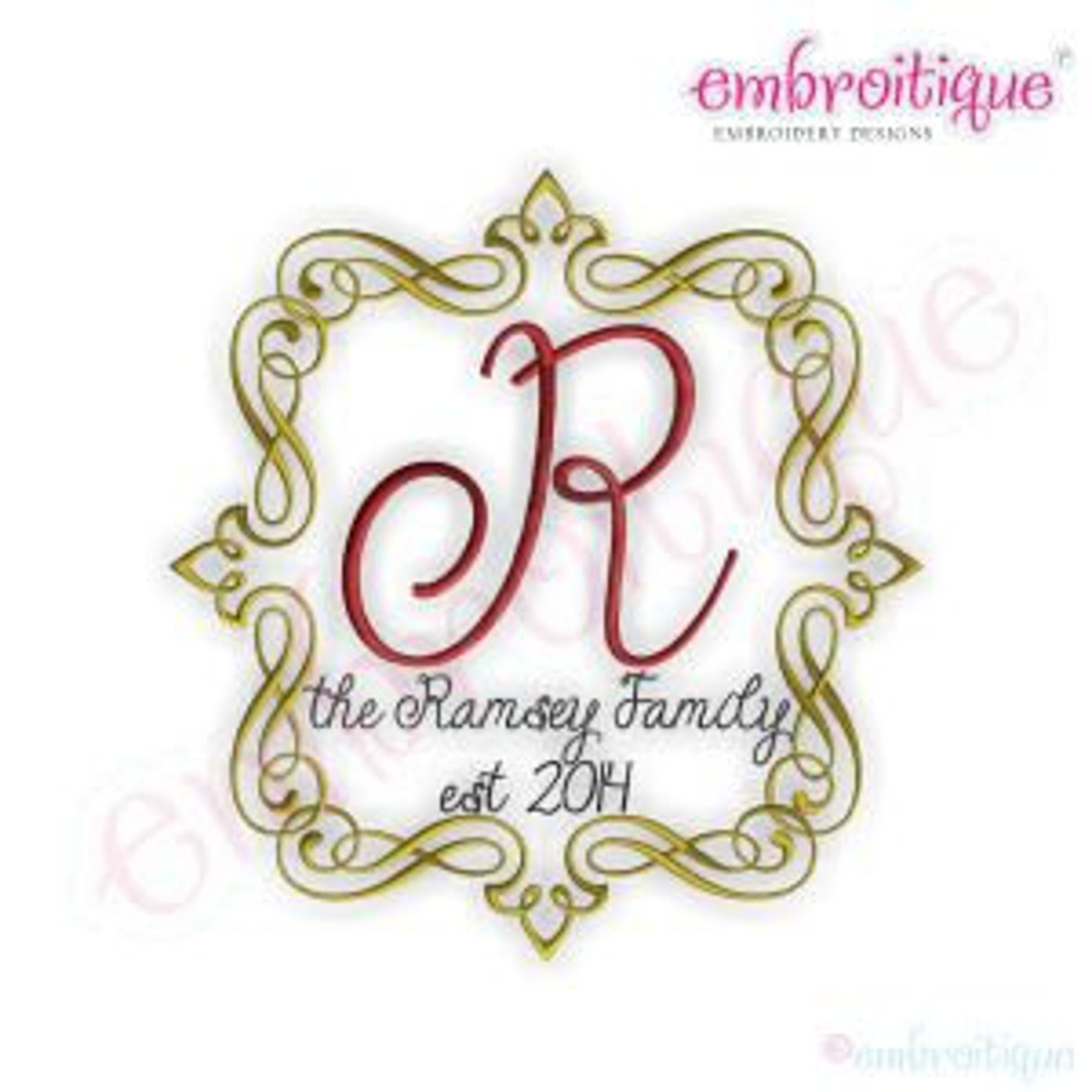 Ramsey Vintage Font Frame Instant Email Delivery Download | Etsy