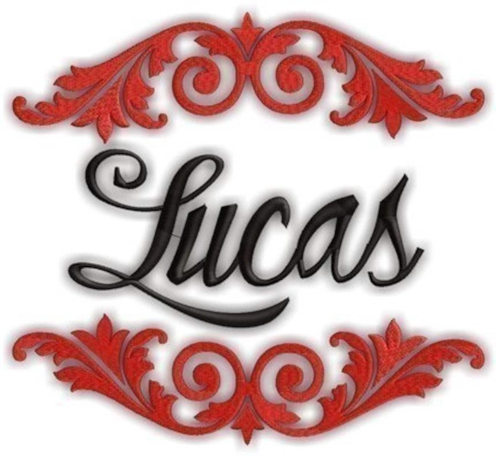 Lucas Font Frame- Instant Email Delivery Download Machine Embroidery ...