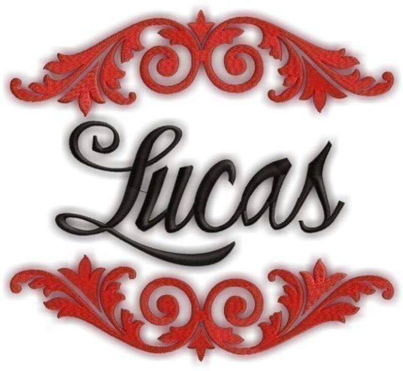 Lucas Font Frame- Instant Email Delivery Download Machine Embroidery ...