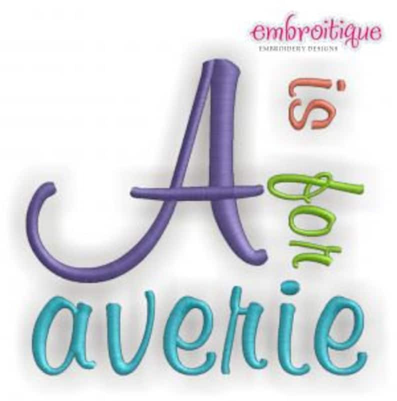 Averie Monogram Alphabet - Satin Stitch -bx Files Included -instant ...
