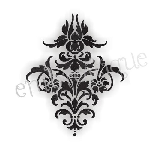 Damask Pattern Machine Embroidery Design INSTANT DOWNLOAD - Etsy