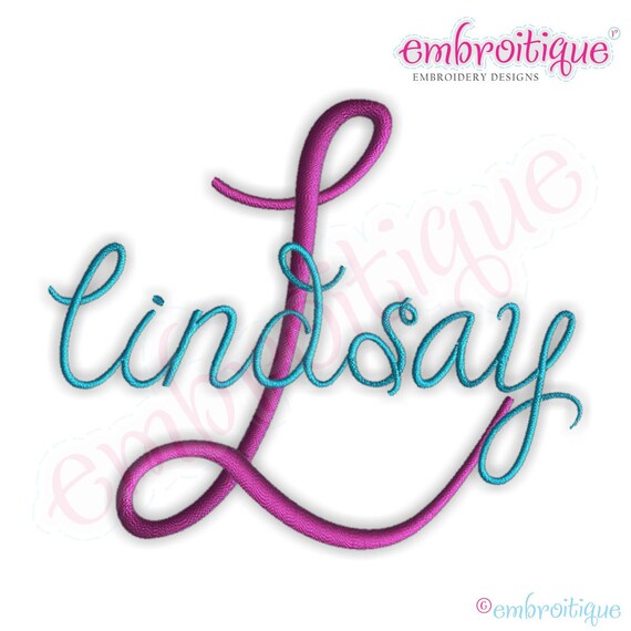 Lindsay Monogram Font Set Large Machine Embroidery Font - Etsy