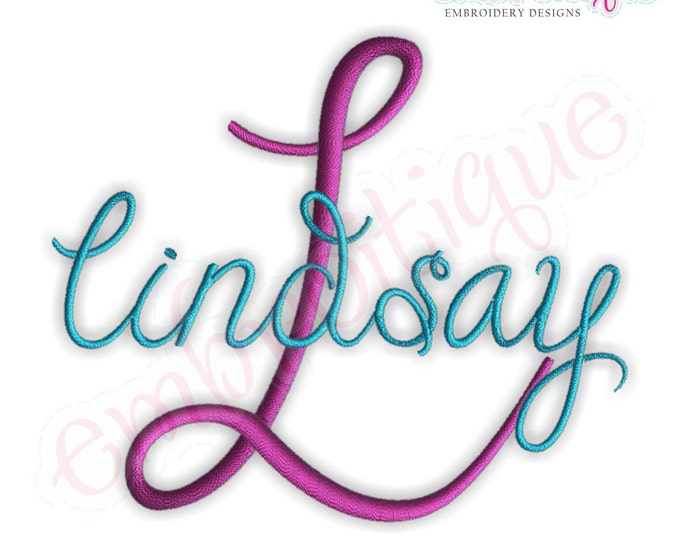 Lindsay Monogram Font Set Large Machine Embroidery Font - Etsy