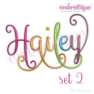 Hailey Monogram Set 2 - Curly Swirly Calligraphy Interchangeable ...