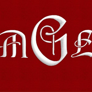 Fancy 3 Monogram Set- Instant Email Delivery Download-machine ...