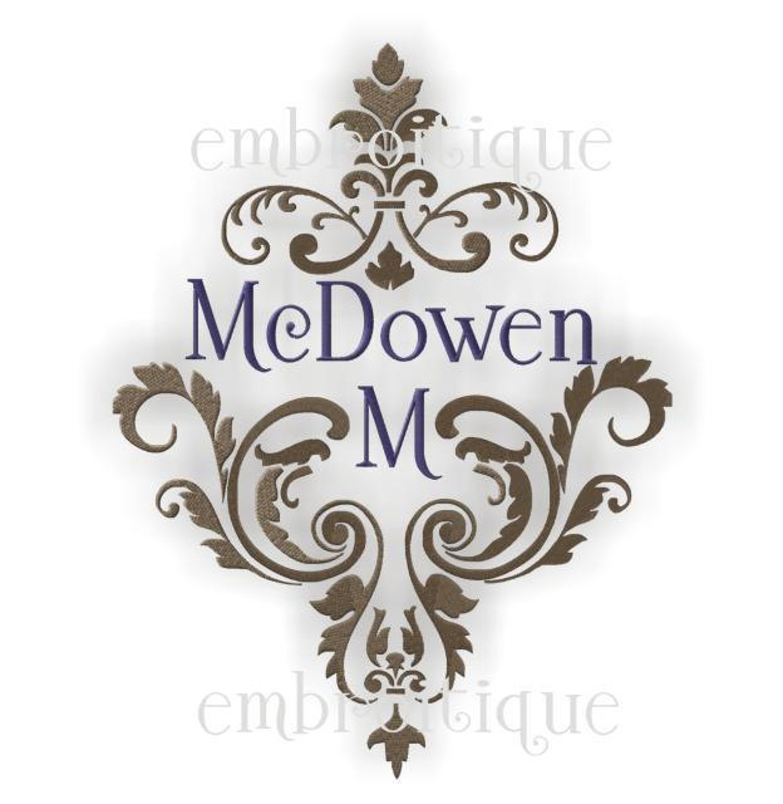 Classy Damask Font Frame instant Download Digital Files for | Etsy