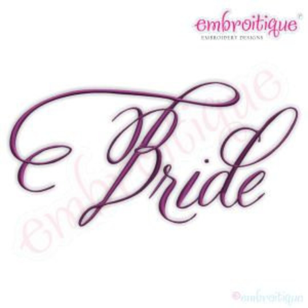 Bride Calligraphy Script Design - Wedding- Instant Download -digital ...
