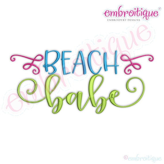 Beach Babe Whimsical Cute Summer Summertime Vacation Digital | Etsy