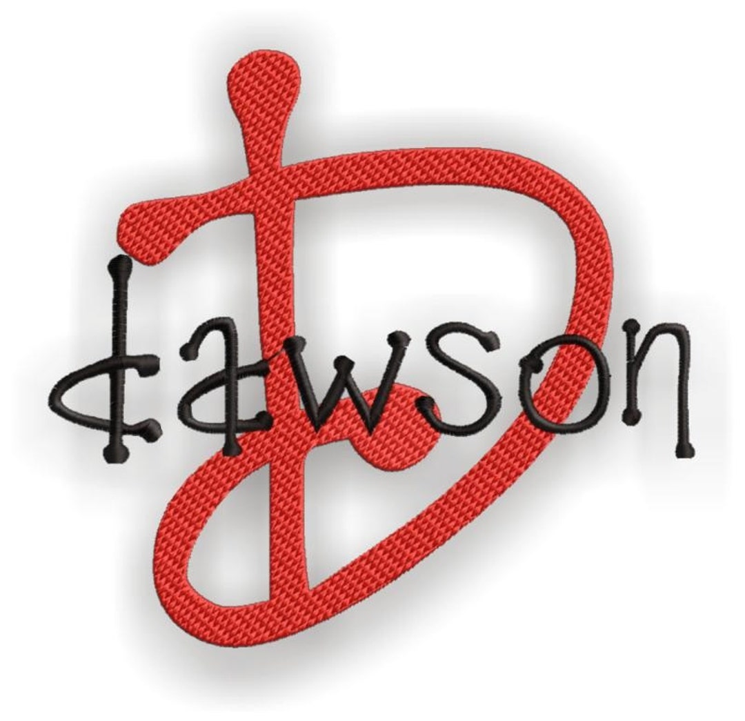 Dawson Monogram Set- Machine Embroidery Font Alphabet Letters - Instant ...