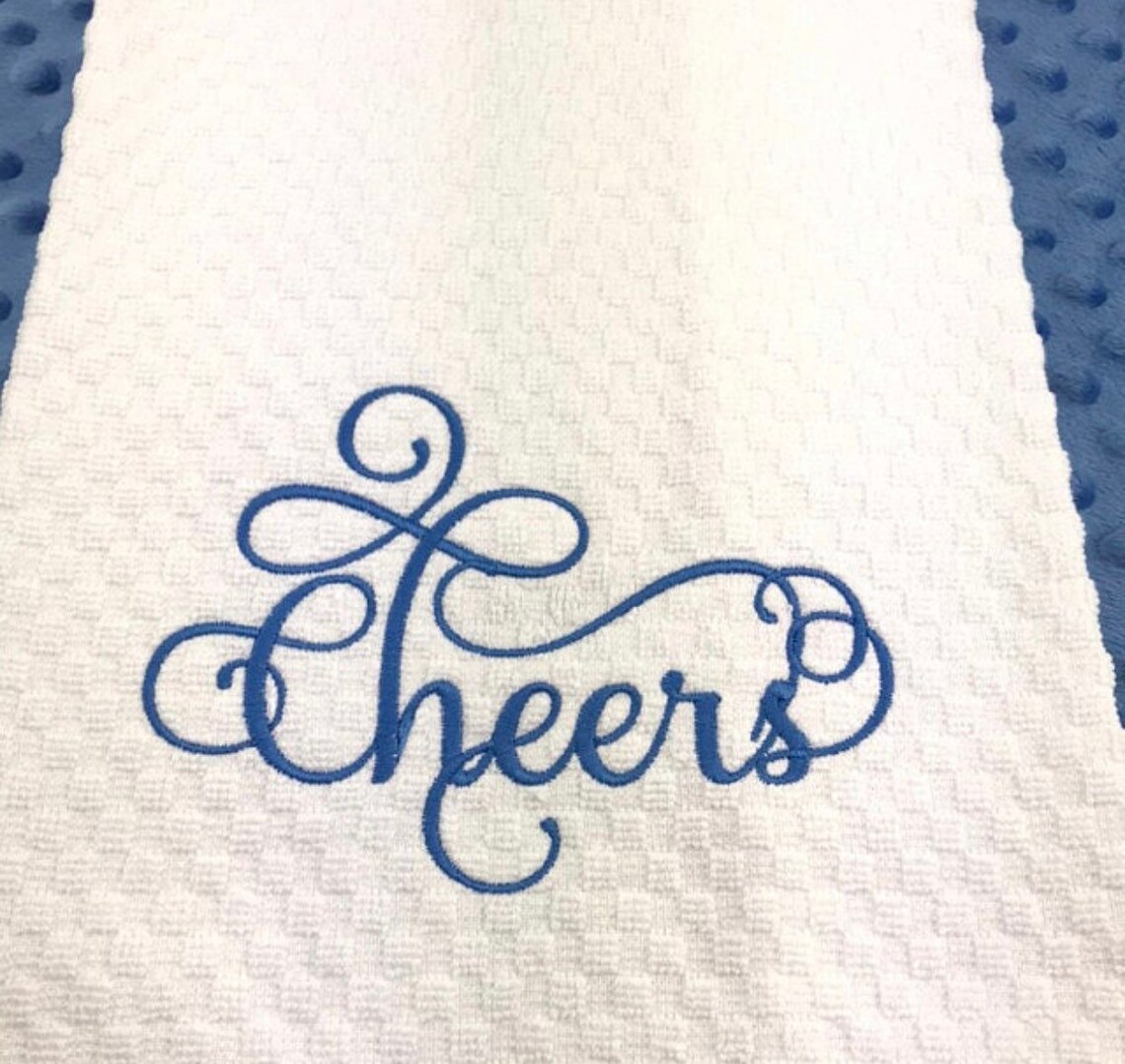 Cheers Script 4-instant Download digital Machine Embroidery | Etsy