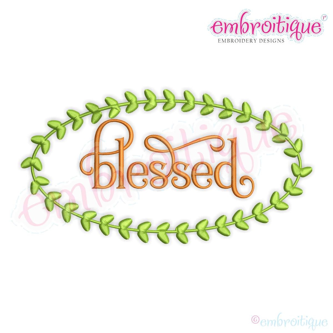 Blessed With Leaf Frame Border - Fall Thanksgiving Harvest -instant ...