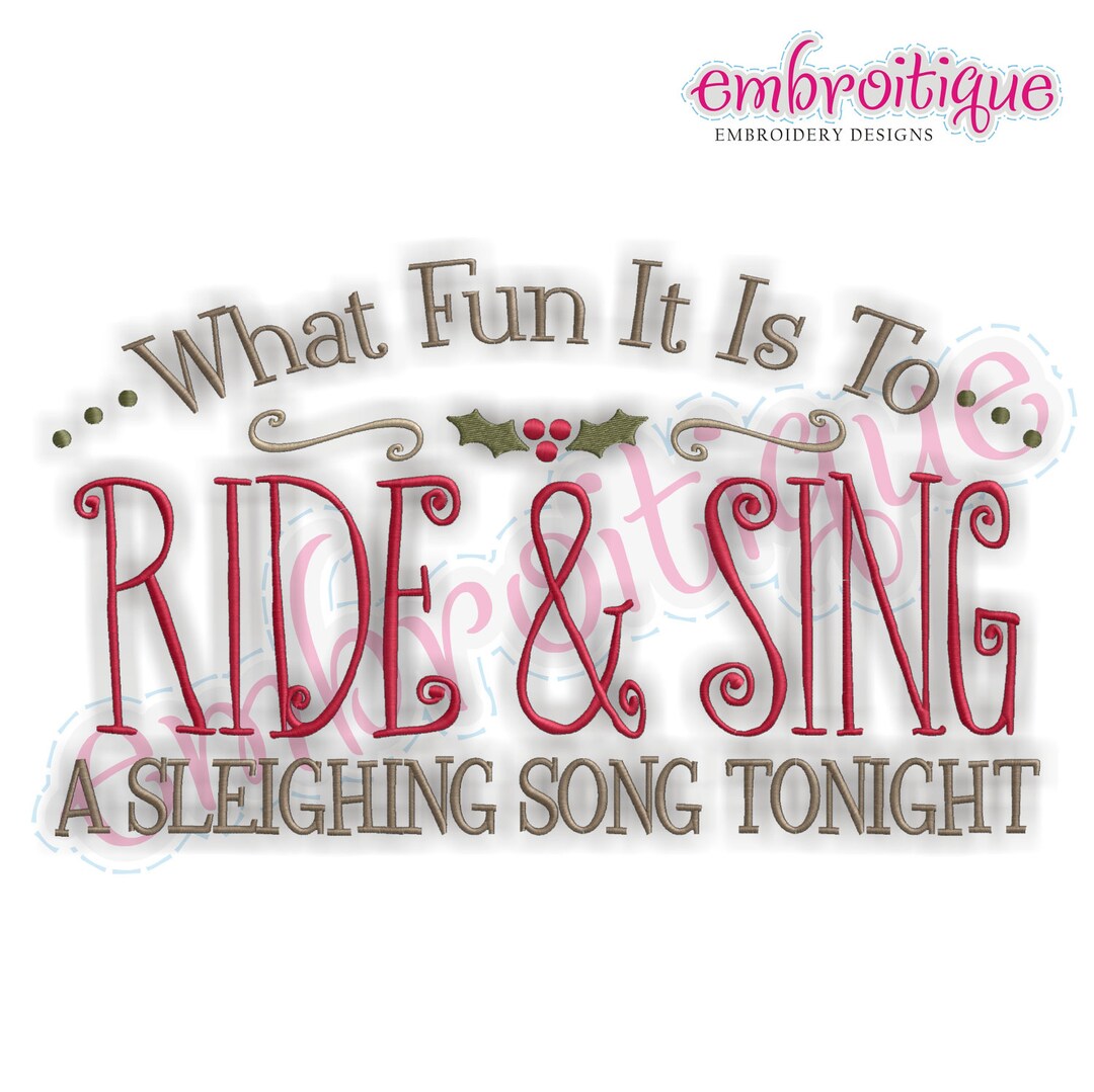 What Fun It is to Ride & Sing a Sleighing Song Tonight - - Instant ...