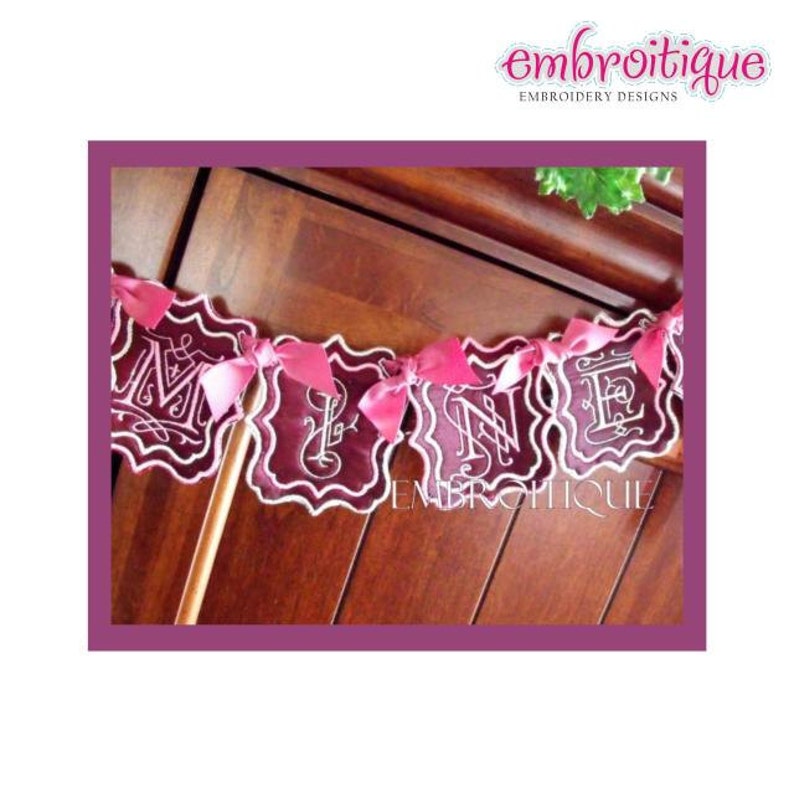 BE MINE Valentine Banner Valentine's Day Love Ornate in the Hoop Step ...